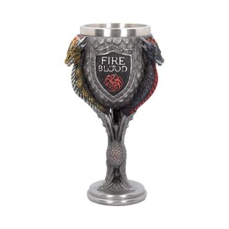Nemesis Now House Targaryen Kelch Game of Thrones, 23 cm, Grau
