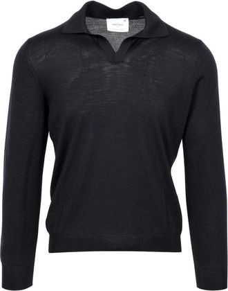 Gran Sasso Pull-over &agrave; col en V - Homme - Tops - Bleu - Taille: XL