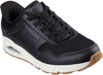 Skechers Baskets Uno Banksia pour Homme, Maille en Cuir Dura Noir, 42.5 EU
