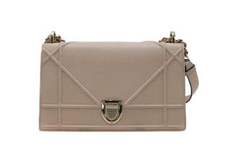 Dior Beige Grained Calfskin Small Diorama Flap Bag