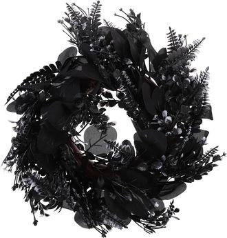 Cabilock Herbst T&uuml;rKranz WandKranz Halloween Kranz: Eukalyptus Girlande Hochzeit T&uuml;rkranz Dekokranz Kunstblumen Bl&auml;tter Wandkranz Blumenkranz Wanddeko Haust&uuml;r 