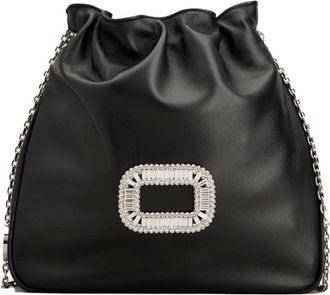 Roger Vivier Femme, Sacs, Noir, Taille: ONE Size Mini Pocket Sac de Style Pilgrim
