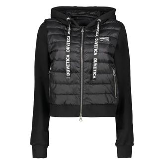 Duvetica Logo-Patch Steppjacke mit Rippb&uuml;ndchen - - Jackets - Damen - Schwarzk - 2XS