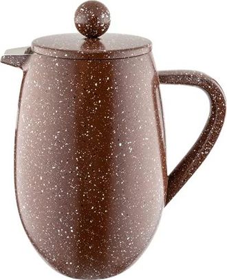 Café Olé BFD Cafetiere, 350ml 1 Tasse doppelwandige Edelstahl-Kaffeemaschine, rote Granitoberfläche