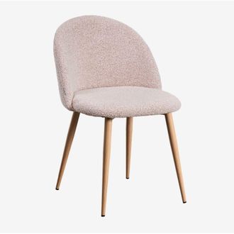 Sklum Sklum - Kana Deluxe Esszimmerstuhl aus Boucl&eacute;-Stoff Natur