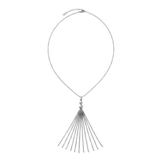 Dansk Copenhagen Linnea Y-Halskette - Mattiertes Finish - - Accessories - Damen - Grau - ONE SIZE