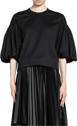 Comme Des Gar&ccedil;ons Femme, Blouses et Chemises, Noir, Taille: 38 FR T-shirt en jersey de coton fronc&eacute;