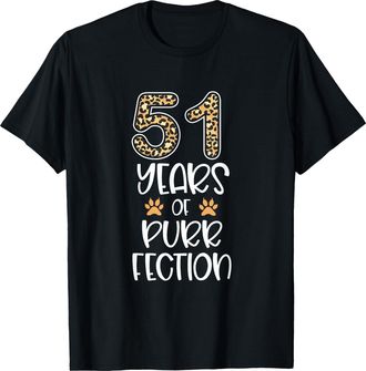 BDAZ 51 Years of Purrfection 51st Birthday Cheetah Print Animal T-Shirt