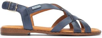 Pikolinos Flache Sandalen in Leder ALGAR f&uuml;r Frauen Farbe Pacific