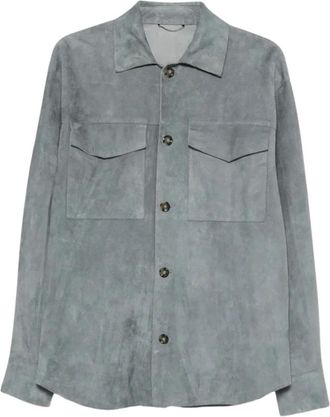 Lardini Homme, Chemises, Gris, Taille: S Pocket Shirt