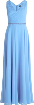 Vera Mont Damen Abendkleid mit Plissee 38, Paris Blue