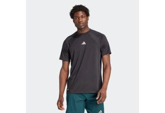 adidas Performance T-Shirt TECH APP TEE mit gl&auml;nzenden Details, aus leichter Popeline und luftigem Mesh