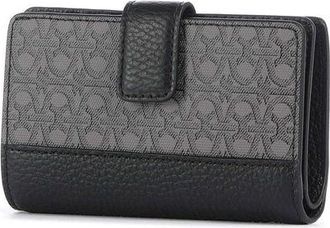 Coccinelle Metallic Coated Monogram Wallet - Black