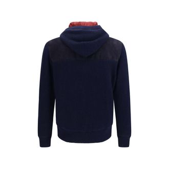 Brunello Cucinelli Mens Blue Wool Oves Aries Full-Length Jacket Clothing