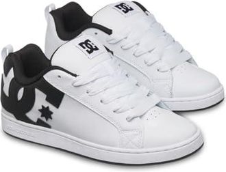 DC Femme Court Graffik Basket, White Black, 38.5 EU