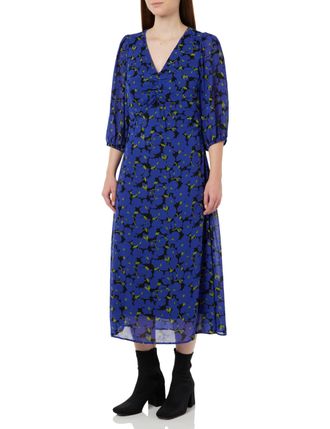 Kaffe Kleid KAchris 38, Clamtis Blue Flower Print 38