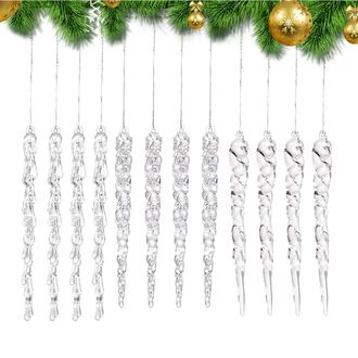 Generic Incices der Pflege bei der Wahl - 12 St&uuml;ck | transparente Weihnachtsdekorationen | H&auml;ngedekoration aus Acryl, langlebig, f&uuml;r die De E