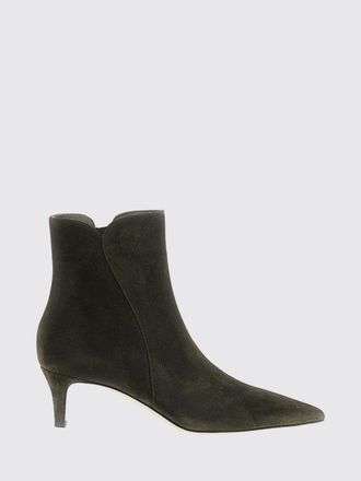 Gianvito Rossi Bottines Levy en daim &agrave; bout en amande et talon aiguille