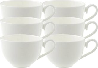 Villeroy & Boch 10-4412-1300 Royal Kaffeeobertasse, 0,2 L, Porzellan, Weiß, 32 x 21.5 x 9.5 cm, 6 Einheiten