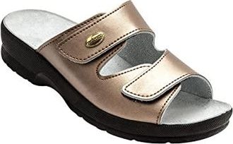 Pediconfort Mules &agrave; Scratch, Ultra l&eacute;g&egrave;res, Extra Larges - Femme - Taille : 40 - Couleur : Bronze
