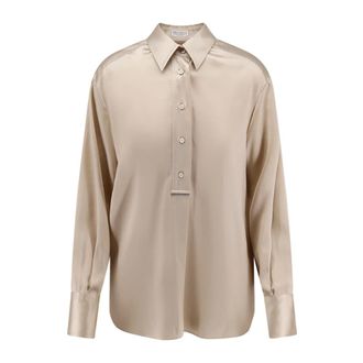 Brunello Cucinelli Damen, Blusen & Hemden, Beige, SGr&ouml;&szlig;e