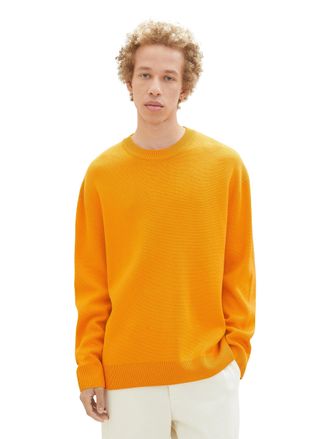 Tom Tailor Herren Loose Fit Crew-Neck Strick-Pullover