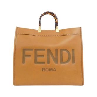 Fendi Pre-owned Sunshine Large Calf Tote Bag - Femme - Pre-owned - Brun - Taille: ONE Size