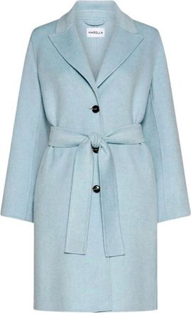 Marella Femme, Manteaux, Bleu, Taille: 40 FR Belted Manteaux