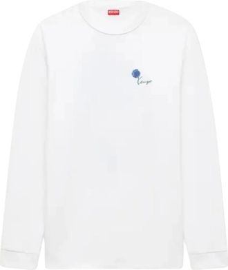 Kenzo Homme, Sweatshirts et sweats &agrave; capuche, Blanc, Taille: XL Tulip Long Sleeve T-Shirt