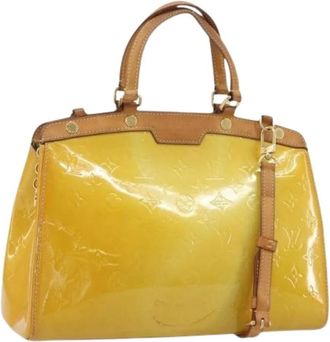 Louis Vuitton Sac &agrave; main en cuir verni Pre-owned - Femme - Pre-owned - Jaune - Taille: ONE Size