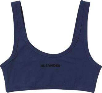 Jil Sander Femme, Maillots de bain, Bleu, Taille: 36 FR Haut de maillot de bain bleu minimaliste