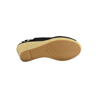 Tommy Hilfiger Buckle-Fastened Wedge Sandal - Black
