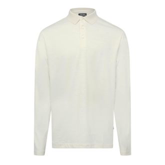 HUGO BOSS H-Pado 110 Poloshirt f&uuml;r Herren, Lang&auml;rmlig (Wei&szlig;)