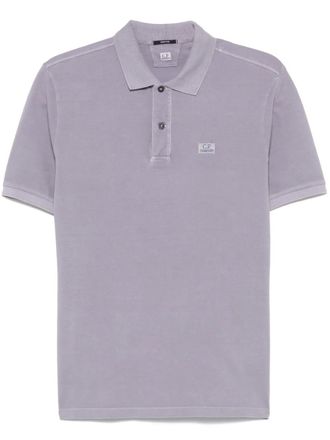 C.P. Company polo à logo brodé - Violet