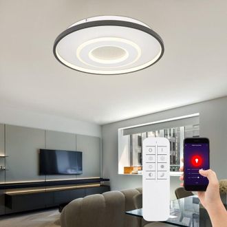 Globo Lighting Deckenleuchte led Smartleuchte Wohnzimmerlampe app Dimmbar Farbwechsler Timer