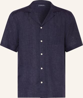 Frescobol Carioca Frescobol Carioca Resorthemd Angelo Extra Slim Fit Aus Leinen blau