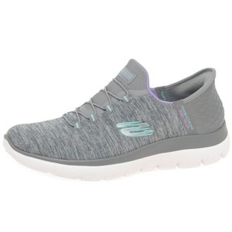 Skechers Damen Summits Dazzling Haze Sneaker, Gray, 41 EU
