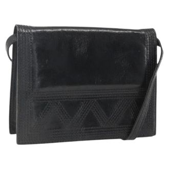 Saint Laurent Sac bandouli&egrave;re en cuir Pre-owned - Femme - Pre-owned - Noir - Taille: ONE Size