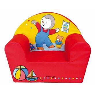 Les Tendances Fun-house TCHOUPI Kinderstuhl in Rot und Gelb