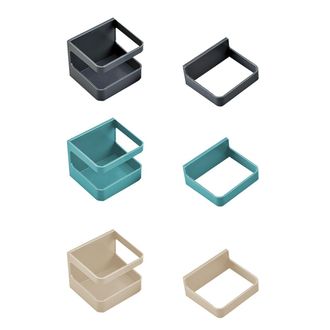 NUOBESTY 3 St&uuml;ck Wandh&auml;ngendes Regenschirmregal aus Langlebigem Kunststoff Kompakter Schirmhalter in Schwarz Blau und Beige f&uuml;r Zuhause und B&uuml;ro