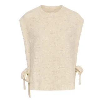 Cream CRHaggie Knit Slipover - Femme - Pulls - Beige - Taille: 40/42 FR