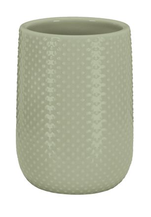 Kleine Wolke Zahnputzbecher Dotty, Accessoires, Farbe Schilf, Material: Steinzeug
