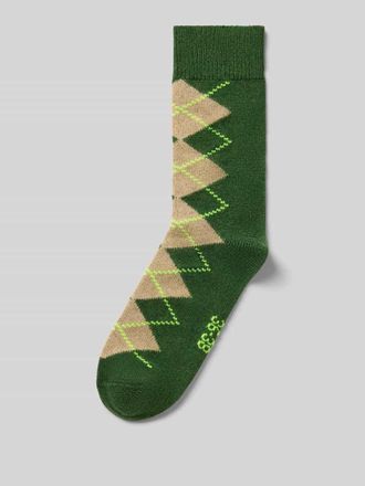 Unio Hamburg Socken mit Kaschmir-Anteil im Karo-Design