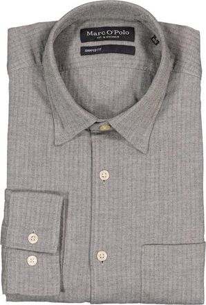 Marc O'Polo Herren Hemd grau Baumwolle