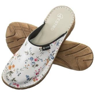 Estro & Luminara Pantoufles Femme Chausson Chaud - Chausson Feutre Femme Mules Feutre avec Semelle Antiderapante F03 (38, Blanc 2)