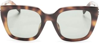 Saint Laurent Eyewear lunettes de soleil &agrave; monture ronde - Marron