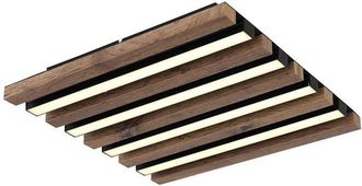 Globo Lighting Deckenlampe Deckenleuchte Holzleuchte Wohnzimmerlampe braun led l 30 cm