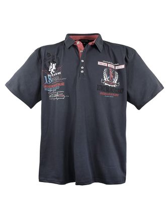 Lavecchia Übergrößen Poloshirt Herren Polo Shirts Kurzarm Shirt LV-2038 (Anthrazit, 7XL)
