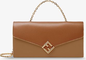 Fendi On Chain FF Diamonds Leather Wallet - FENDI - gender_Woman