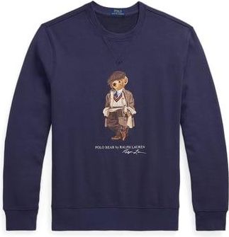 Polo Ralph Lauren Schweiß in gemischter Baumwolle gedruckt - blau